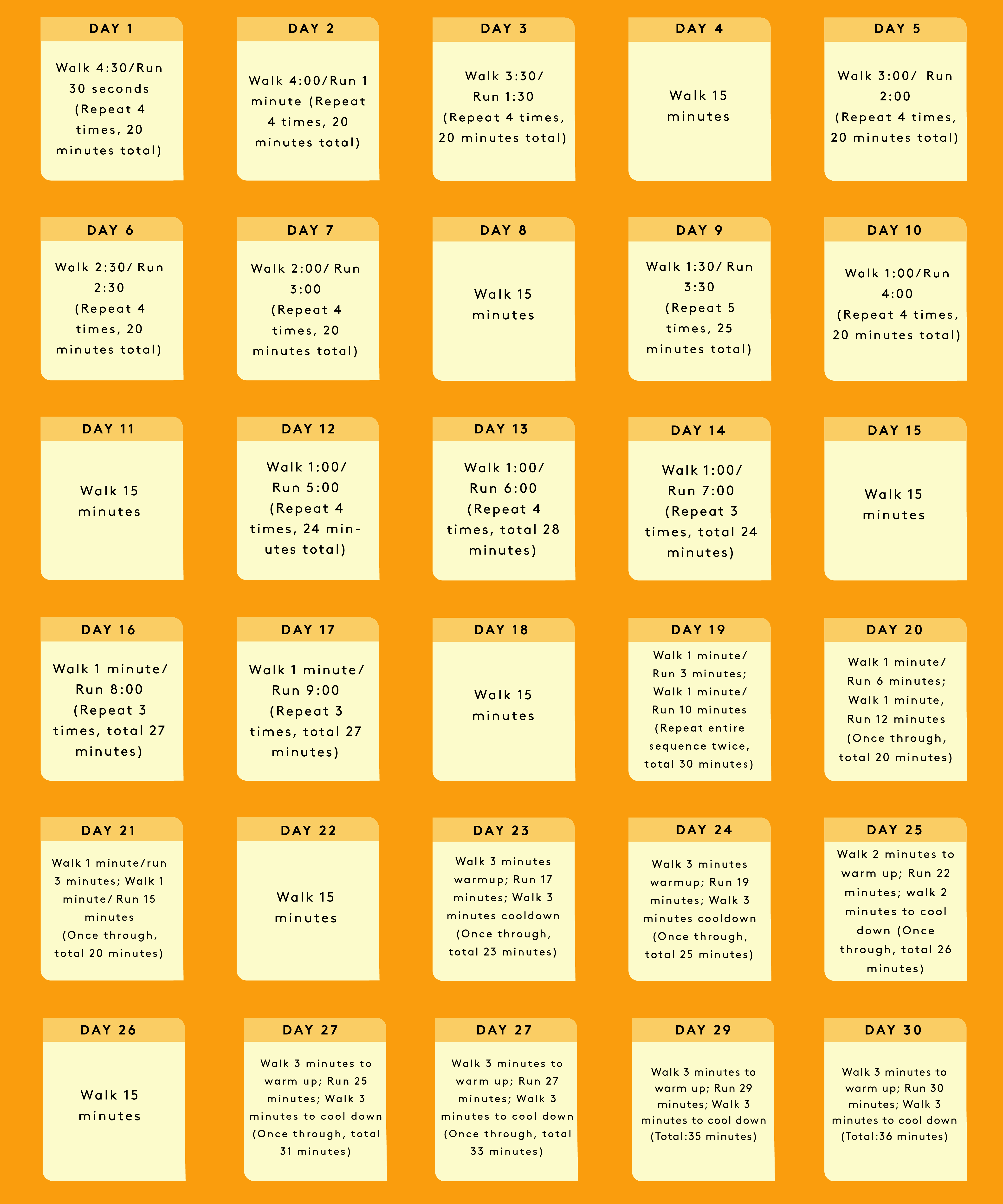 30 Day Breakaway Calendar Printable Printable Templates