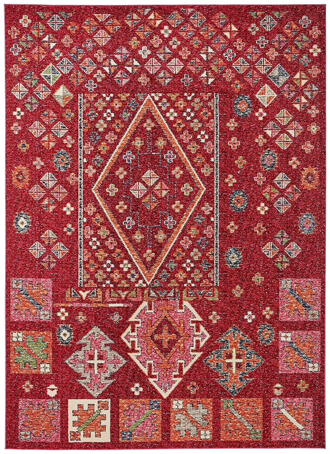 Rivet + Red Mosaic Multi-Print Wool Rug