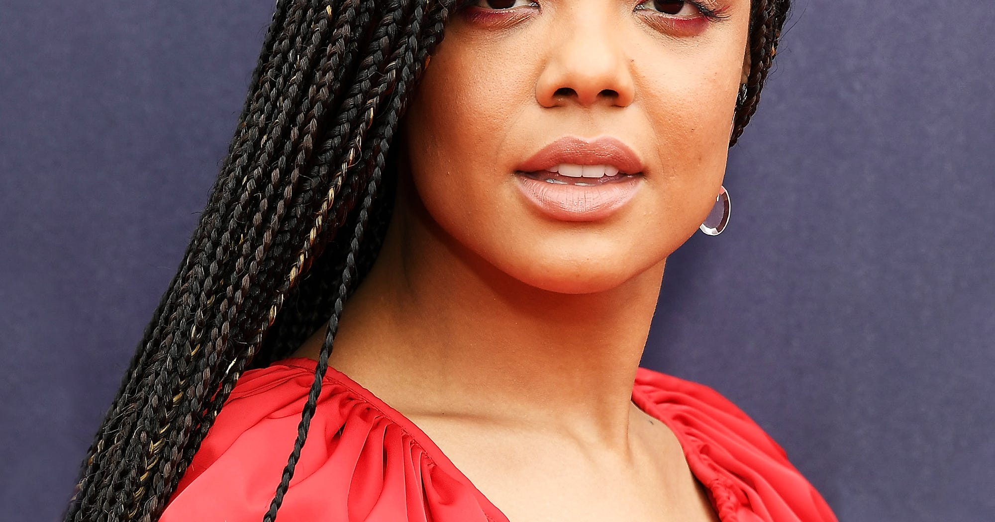 Tessa Thompson Natural Hair Braids And Makeup Looks