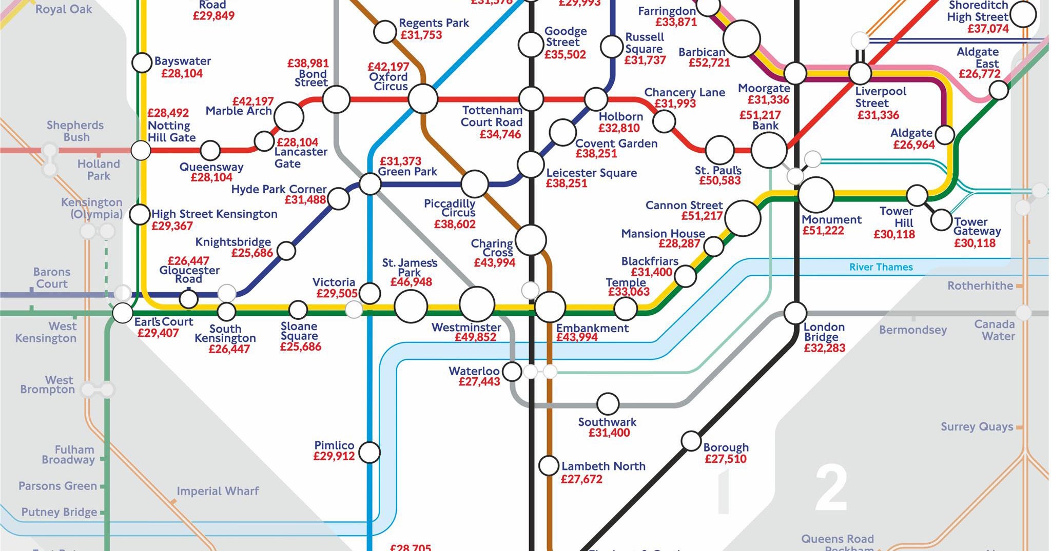 London Highest Paid Jobs Tube Map Salaries Data