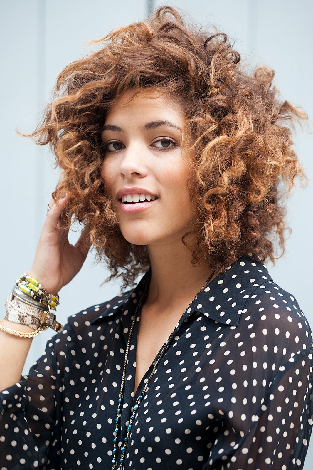 Curly Pompadour Woman