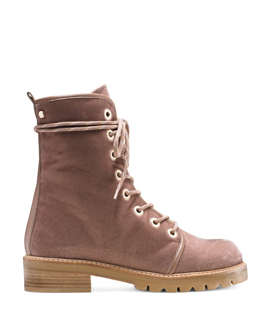 Stuart Weitzman + Metermaid Lace-Up Combat Boot