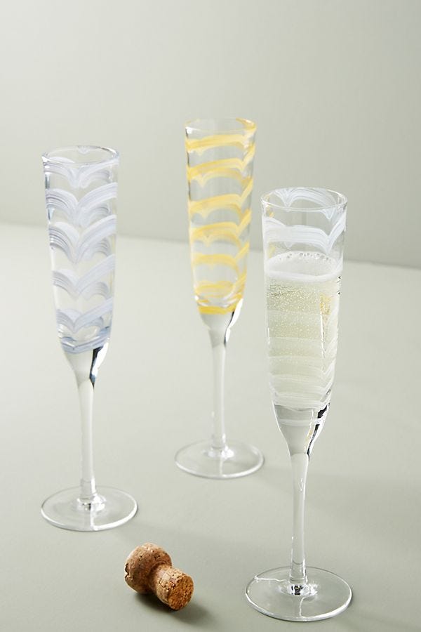 Anthropologie + Lottie Flutes, Set of 4