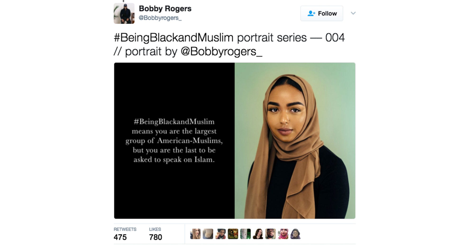 #BeingBlackAndMuslim Photo Series Viral Tweet Twitter