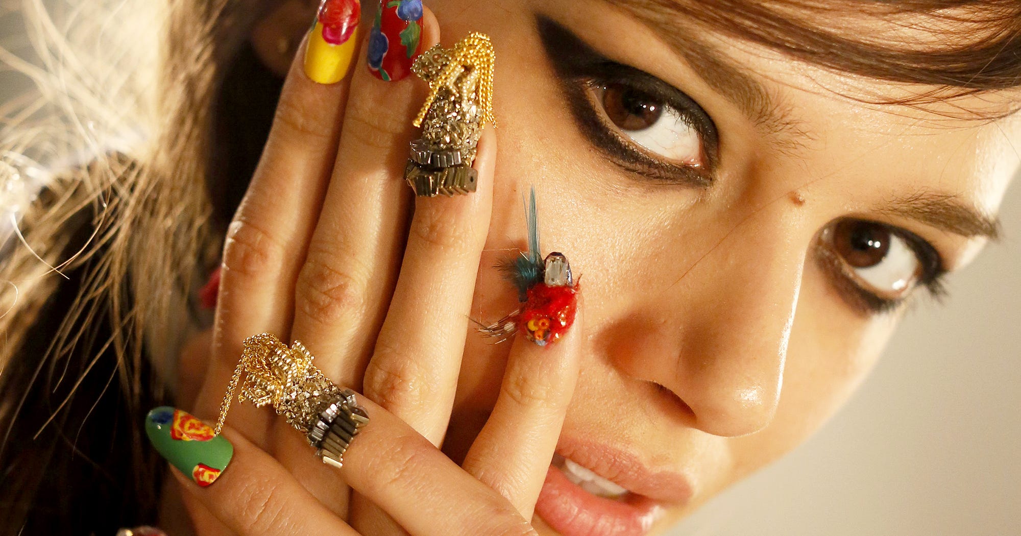 CND Nail Art Cocaine Crystals Punk Fashion Week