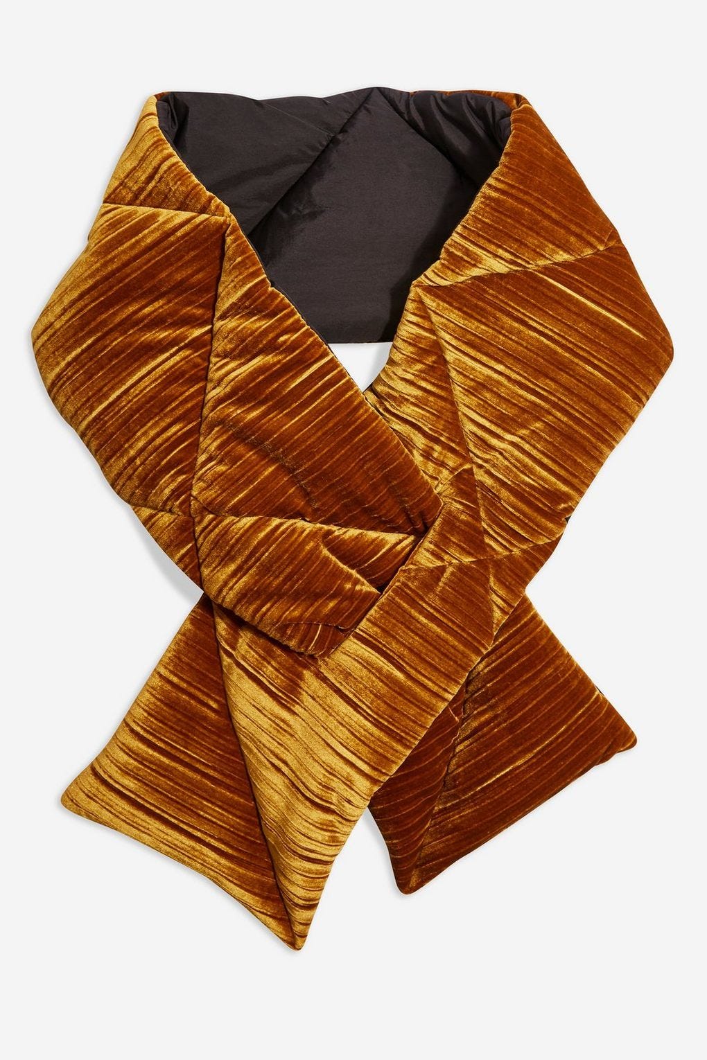 Topshop + Velvet Puffer Scarf