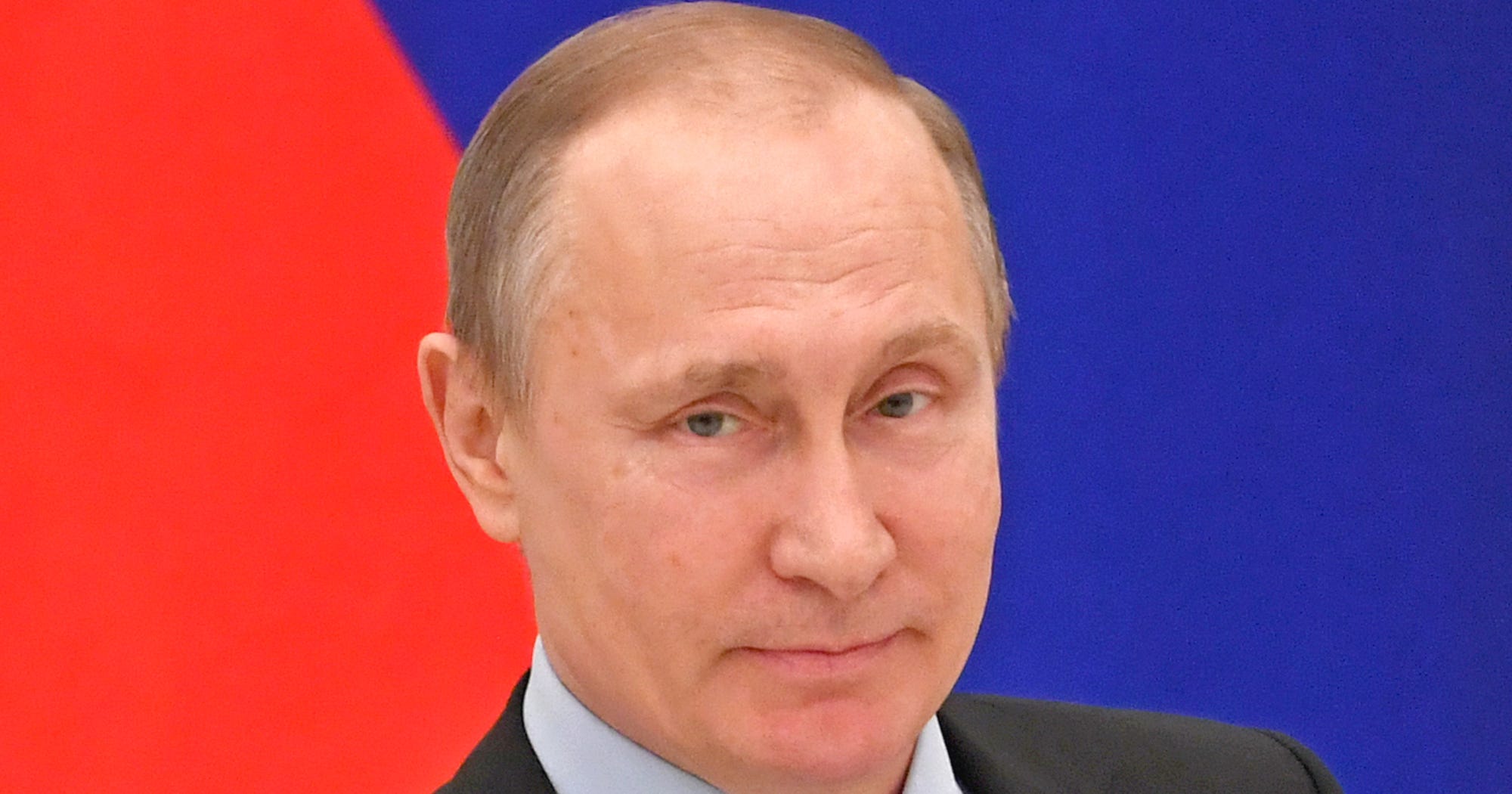 Vladimir Putin Full Face Drag Makeup Poster Russia Ban