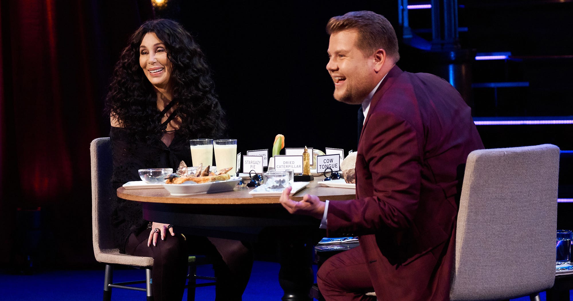 Cher Eats Cow Tongue On Show With James Corden