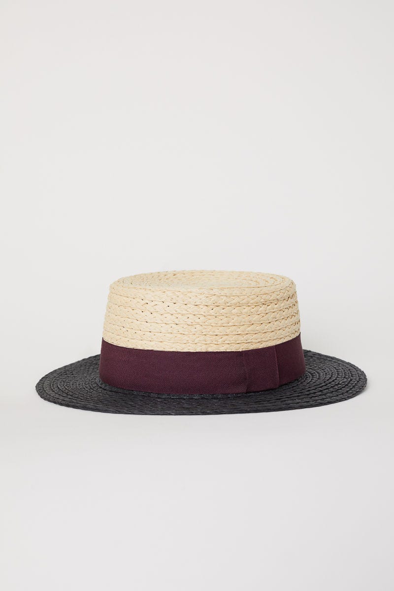 H&M + Color-Block Straw Hat