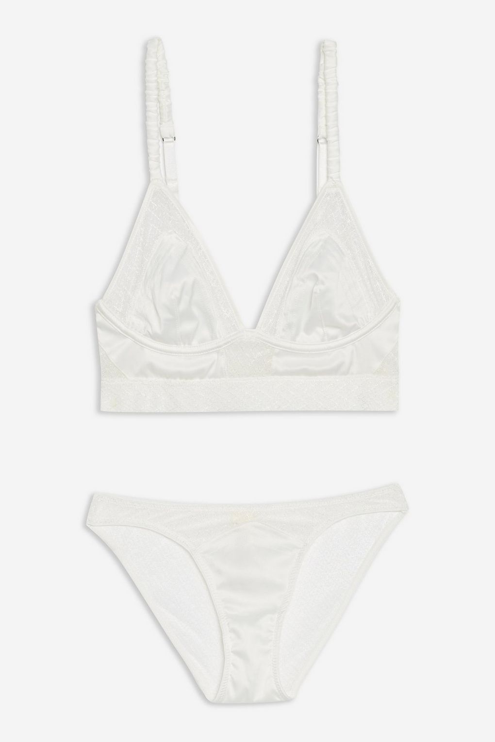 Topshop + Satin And Lace Set