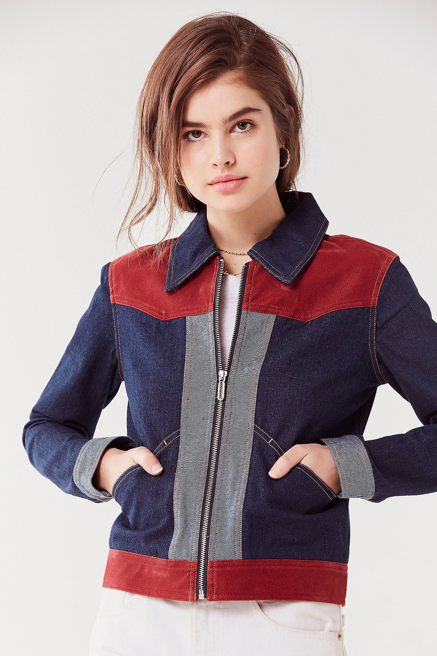 Urban Outfitters + Western Colorblock Gas Jacket