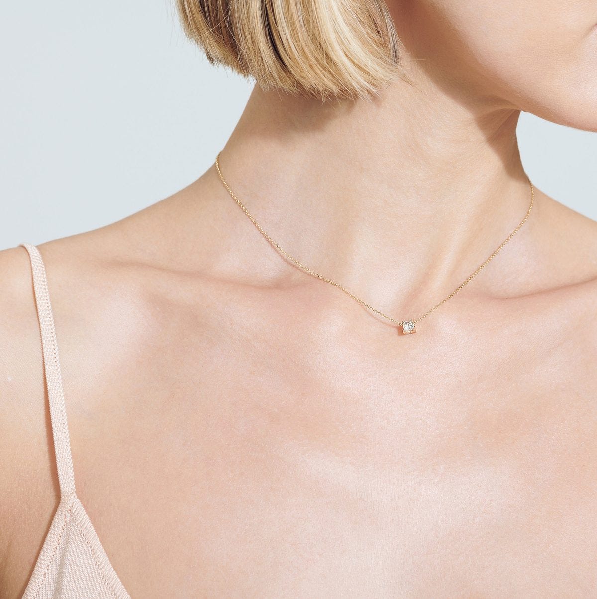 Aurate + Large Diamond Pendant Necklace