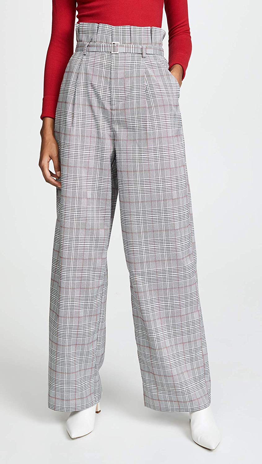 English Factory + High Waist Plaid Pants