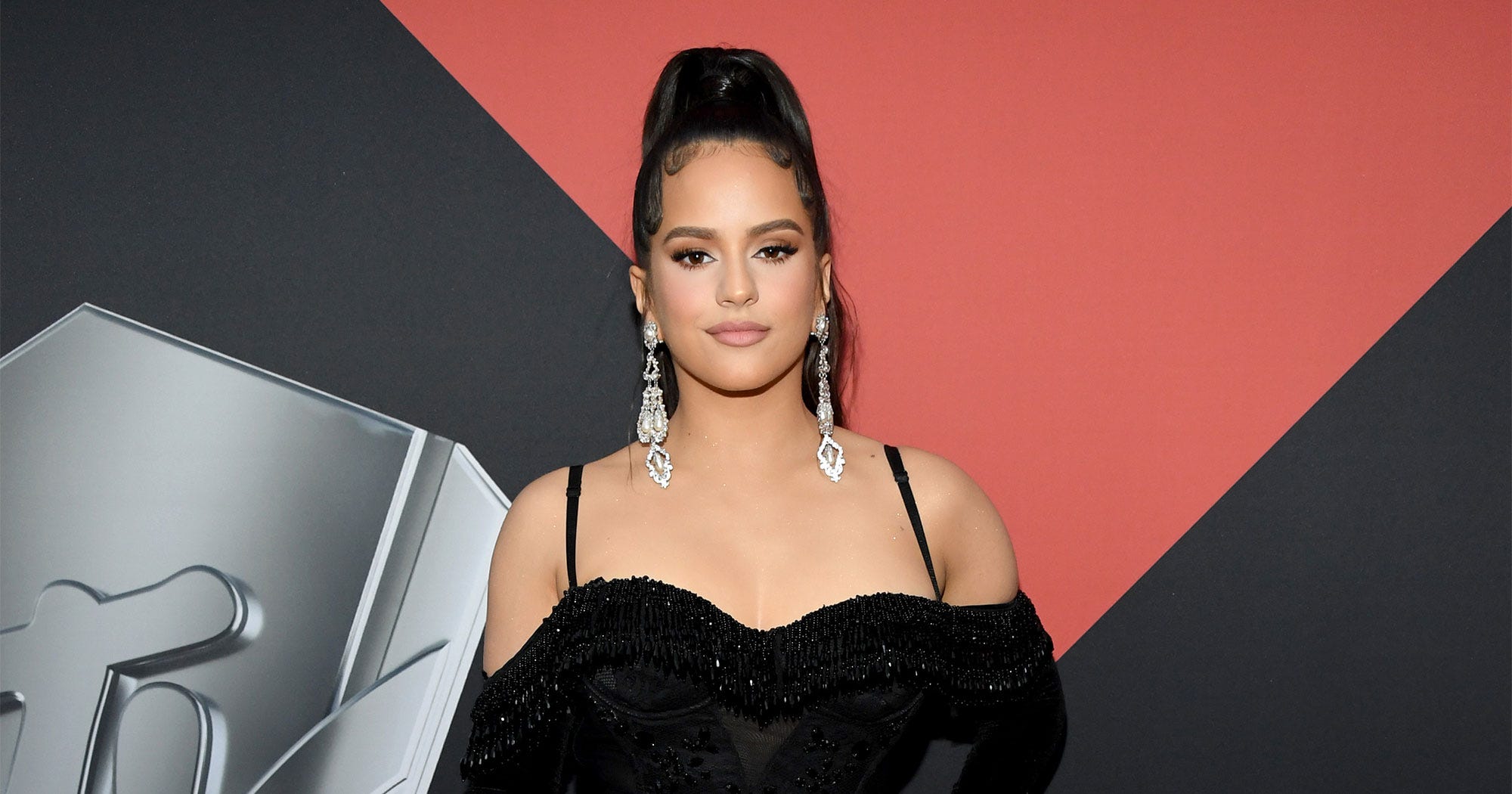 VMA Singer Rosalia Black Stiletto Nails Are Cool AF