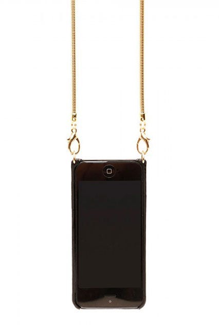 Bandolier + Belinda Gold iPhone Case With Gold Snake Chain