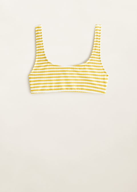 Mango + Striped Bikini Top