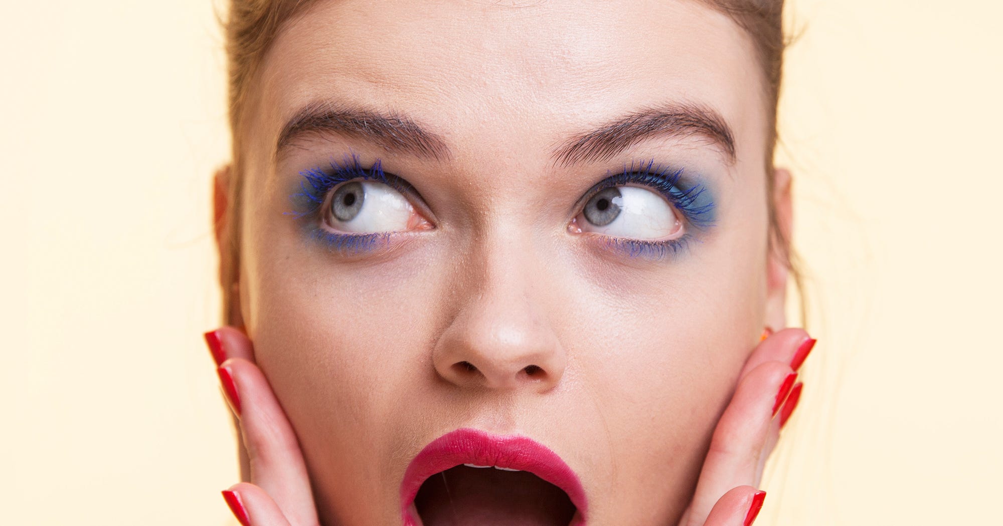 Color Block Makeup Tutorial Blue Eyeshadow Pink Lips