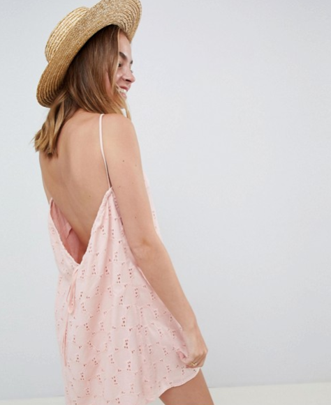 ASOS PETITE + Petite Low Back Mini Sundress
