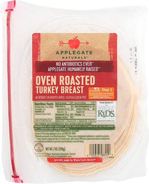 Applegate + Applegate, Natural Oven Roasted Turkey Breast, 7oz