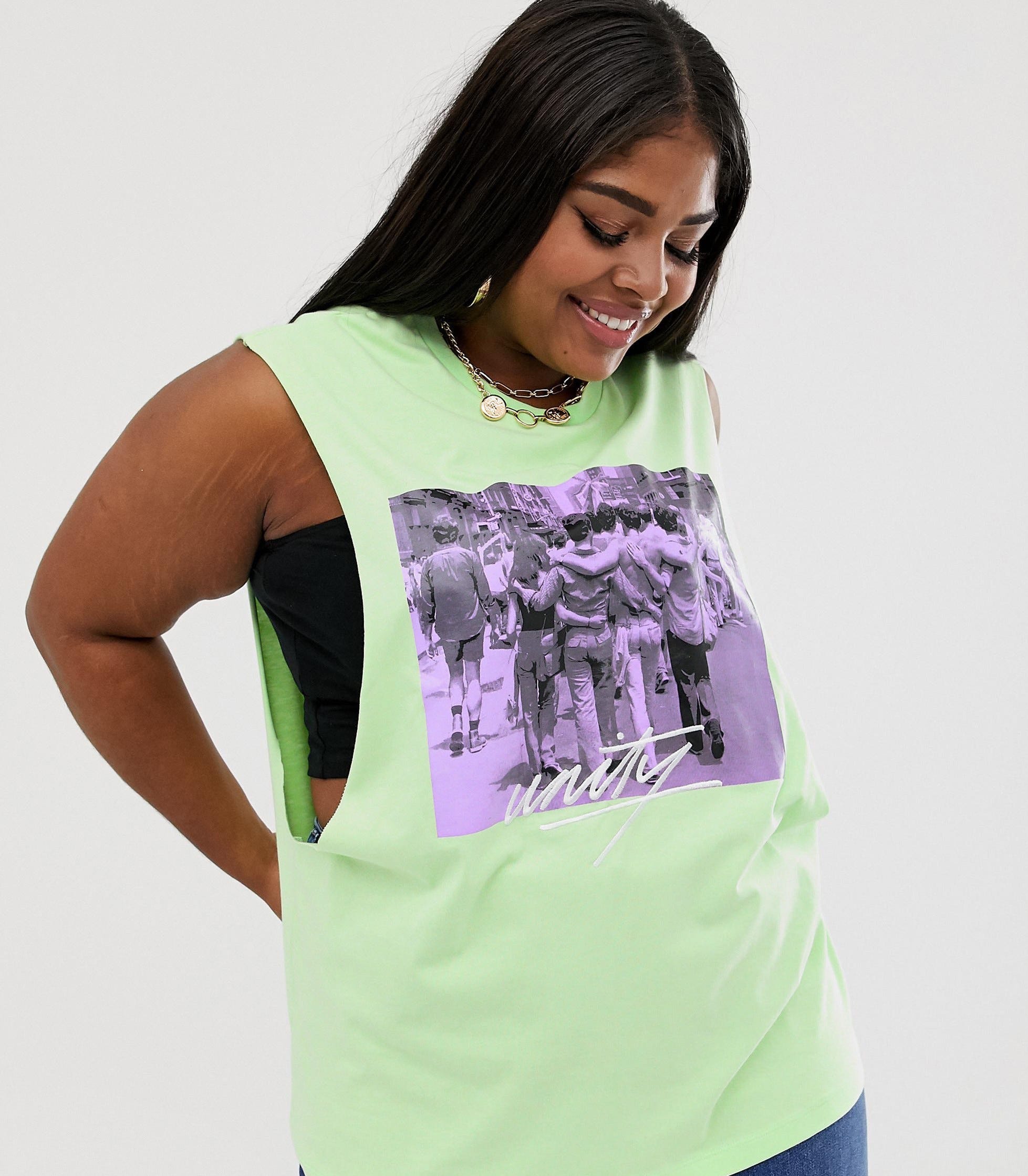 ASOS x GLAAD + Curve Tank With Photographic and Tour Print