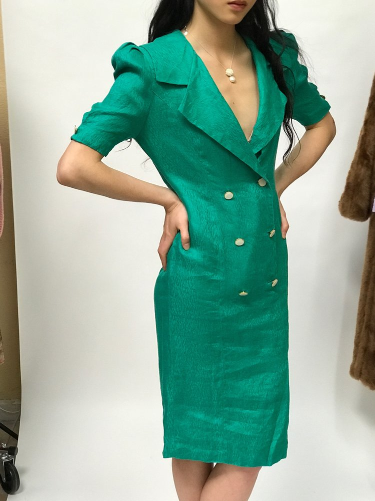 Vintage + Double Breasted Power Dress