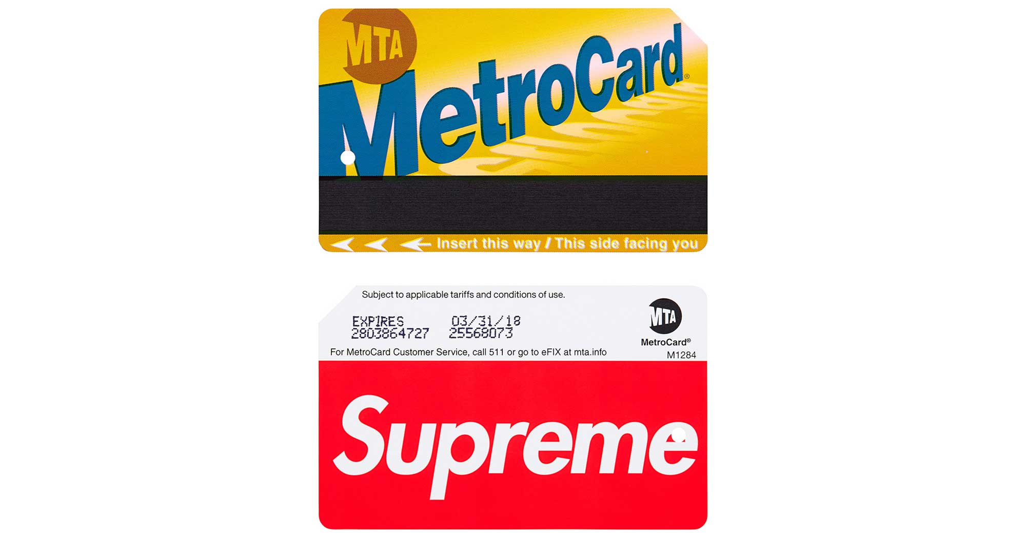 Supreme MTA Ebay Listing Metro Cards Merch Spring 2017
