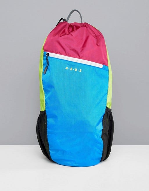ASOS 4505 + Running backpack in neon colour block