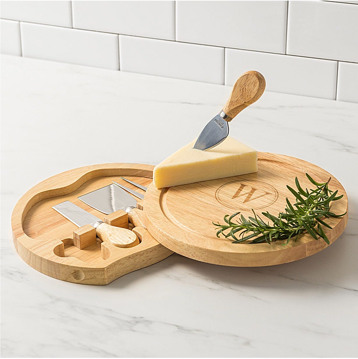 Cathy’s Concept + Monogram 5-Pc. Cheese Board Set