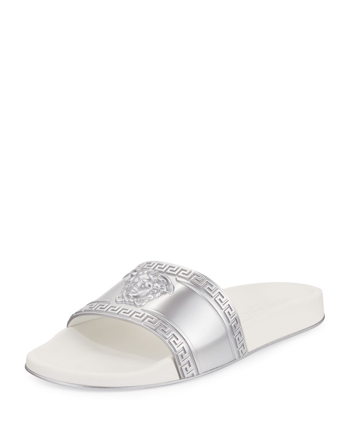 Versace + Medusa-Head Slide Sandal