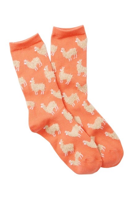 Free Press + Fuzzy Yarn Animal Crew Socks