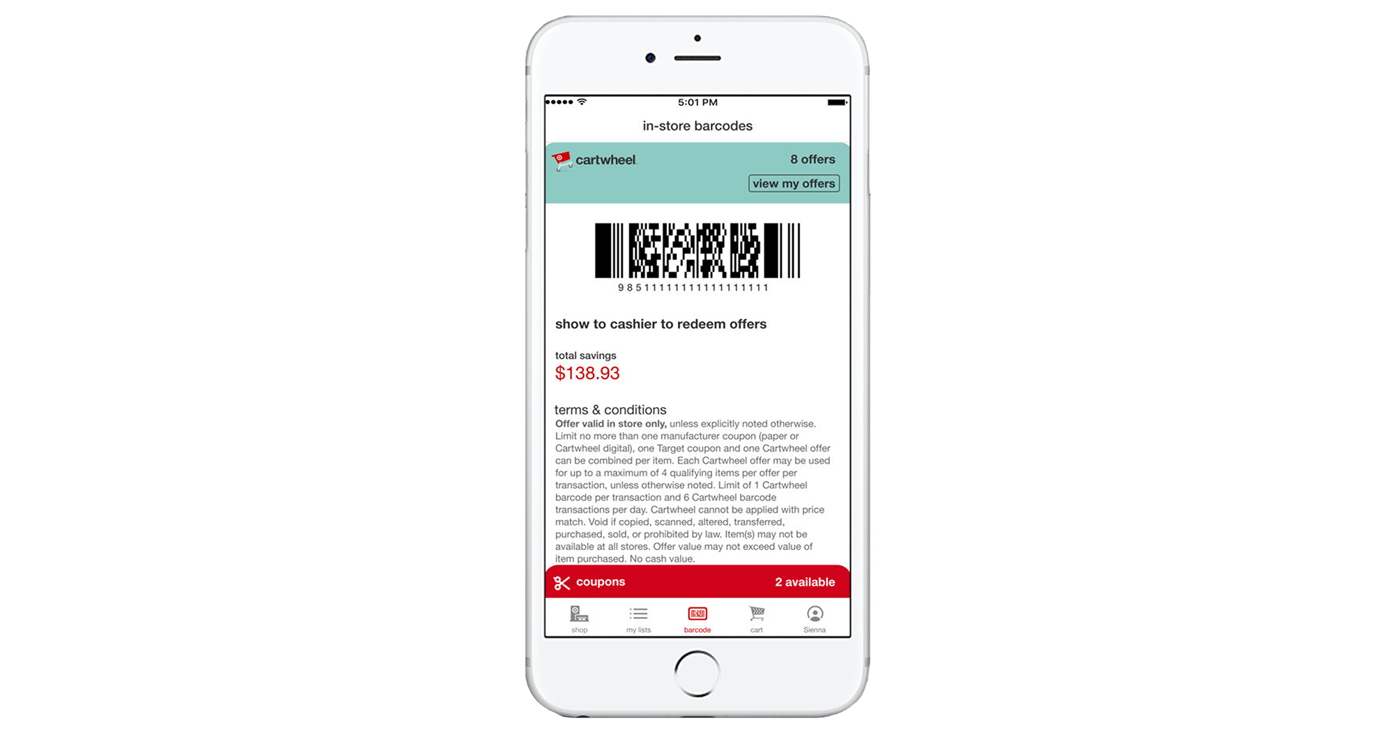 Target Mobile App Cartwheel Savings