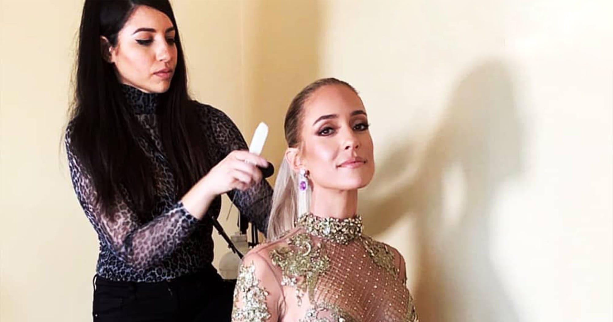 Celebrities Getting Ready For Golden Globes Red Carpet
