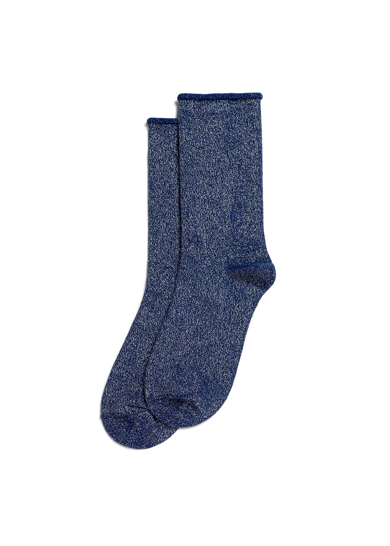 HUE + Metallic Roll Top Sock