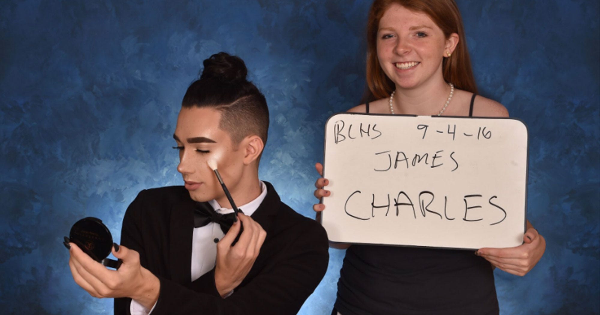 James Charles New Viral Yearbook Photo Makeup Lighting