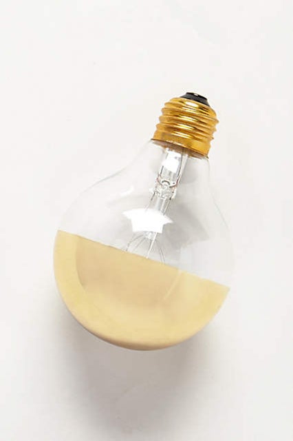 Anthropologie + Half Gold Light Bulb