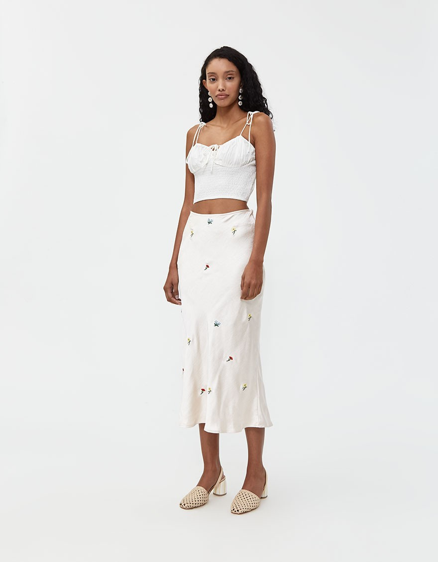 Farrow + Marie Embroidered Skirt