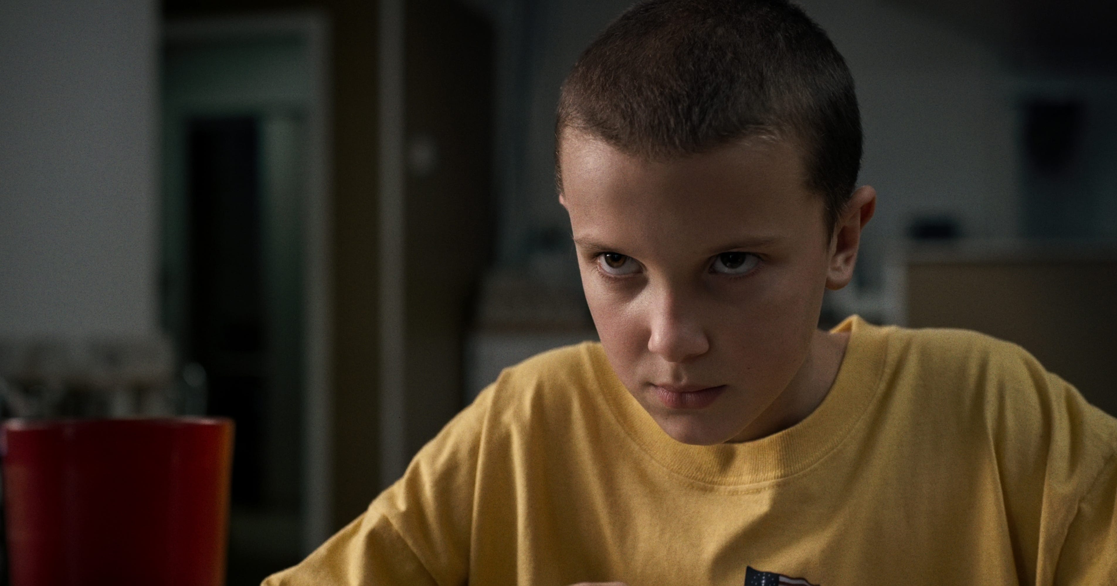 Stranger Things Eleven Millie Bobby Brown Buzzcut