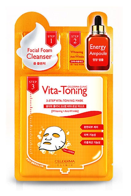 Cel-Derma Clinical + Vita Toning 3-Step Sheet Mask