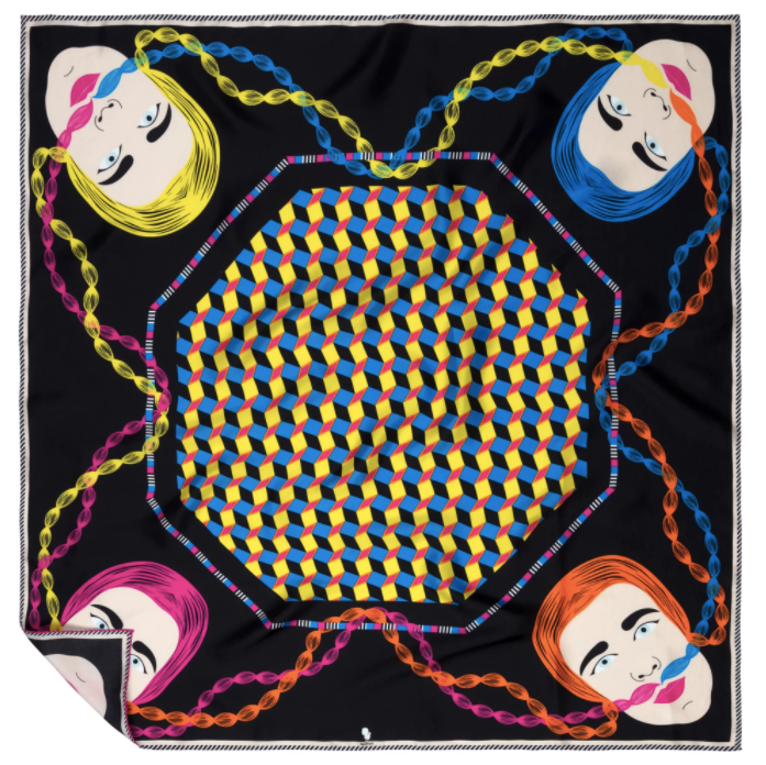 Tal Drori + La Moustache Silk Scarf