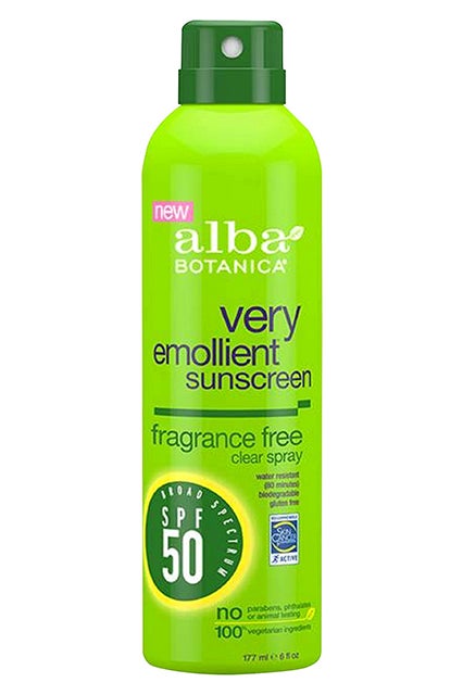 Alba Botanica + Emollient Sunscreen Fragrance Free Clear Spray SPF 50