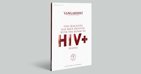 Vangardist Magazine HIV Positive Blood Ink Issue