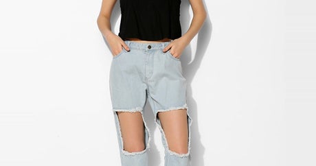 Weird Denim Trends - Trendy Distressed Jeans
