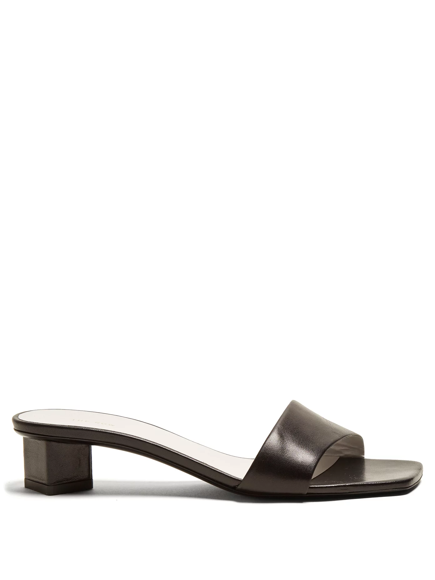 The Row + Mid-Heel Leather Sandals