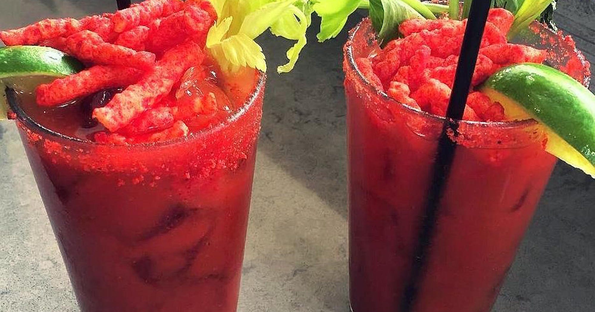 Center Hub Bar Flamin Hot Cheetos Bloody Mary Cocktail