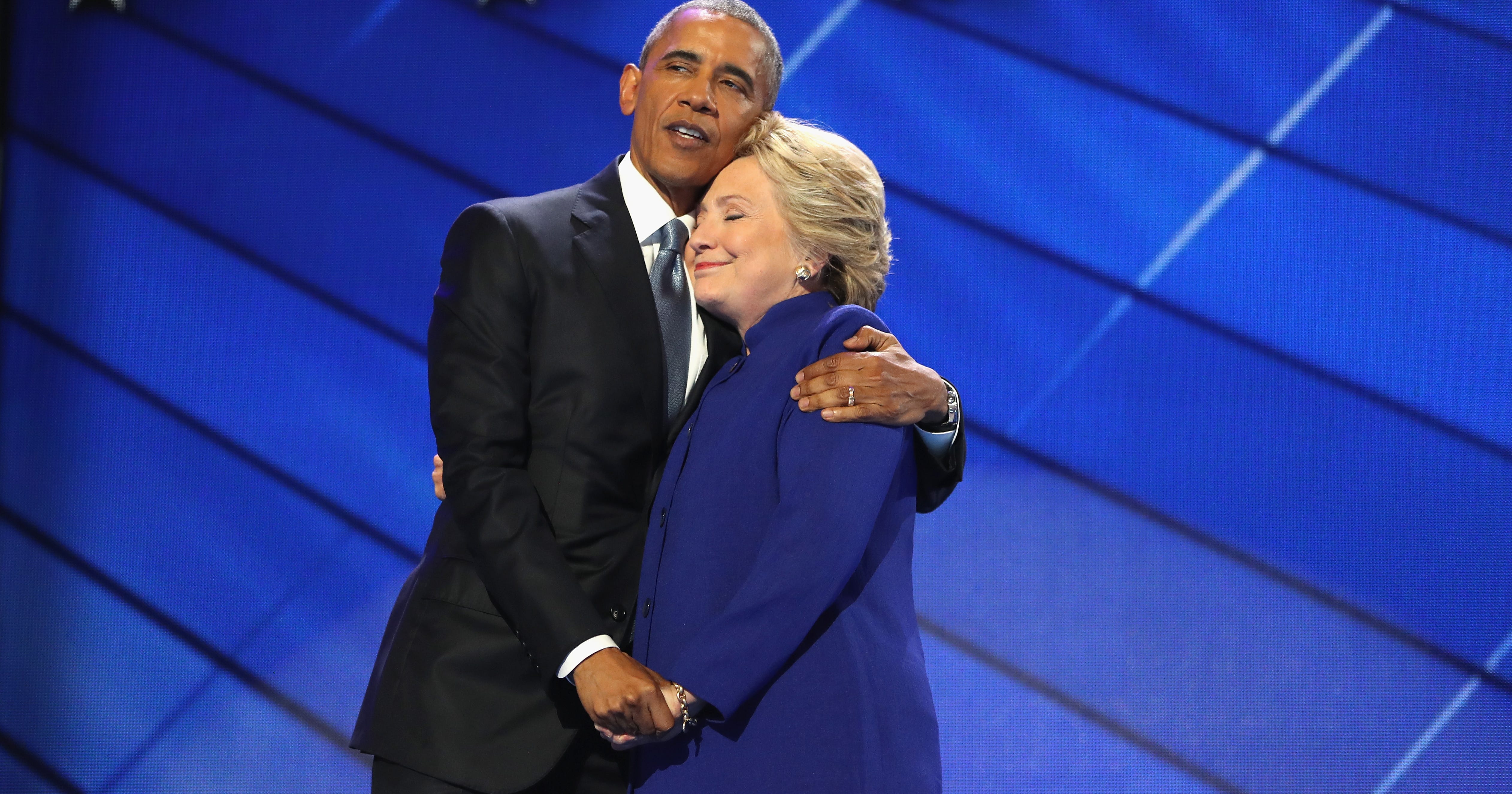 Barack Obama Hillary Clinton Hug - Top 2016 Instagram