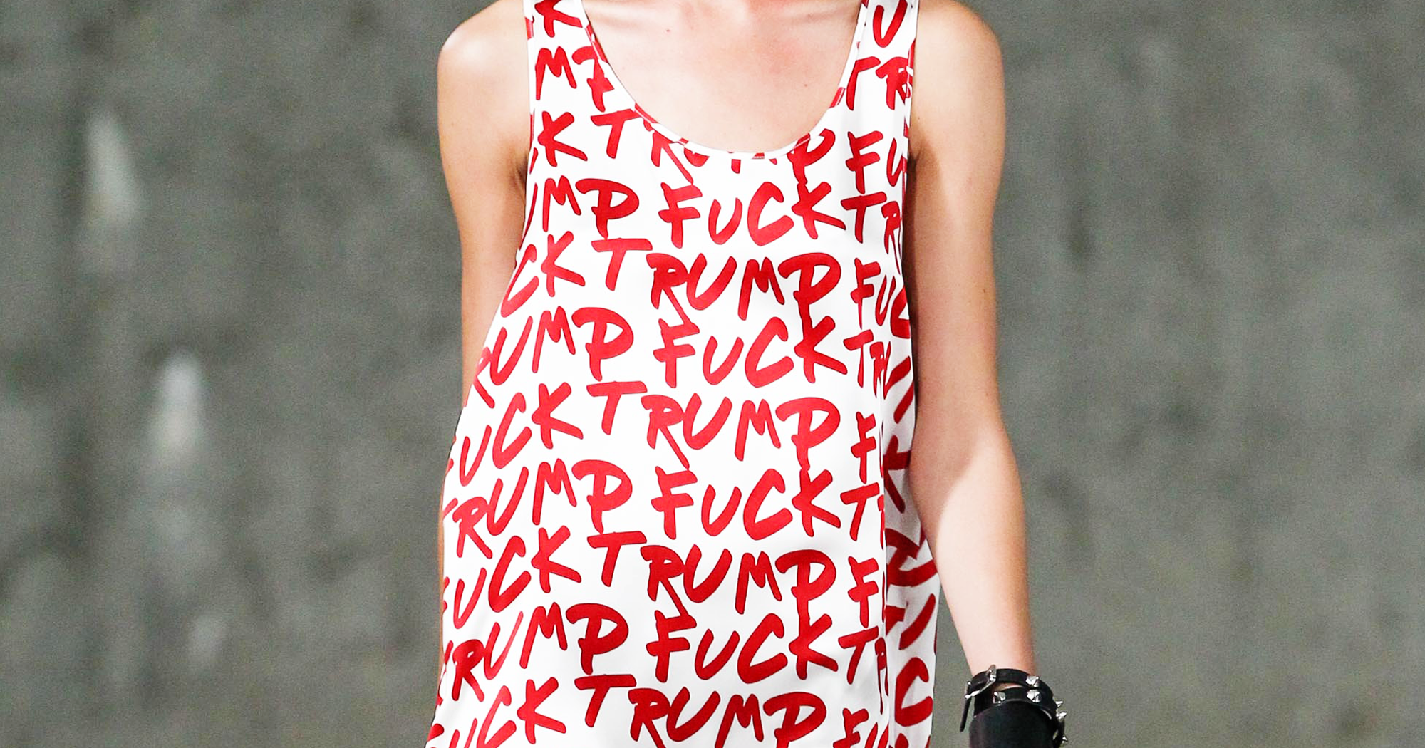 R13 Chris Leba Donald Trump Print NYFW Spring 2017