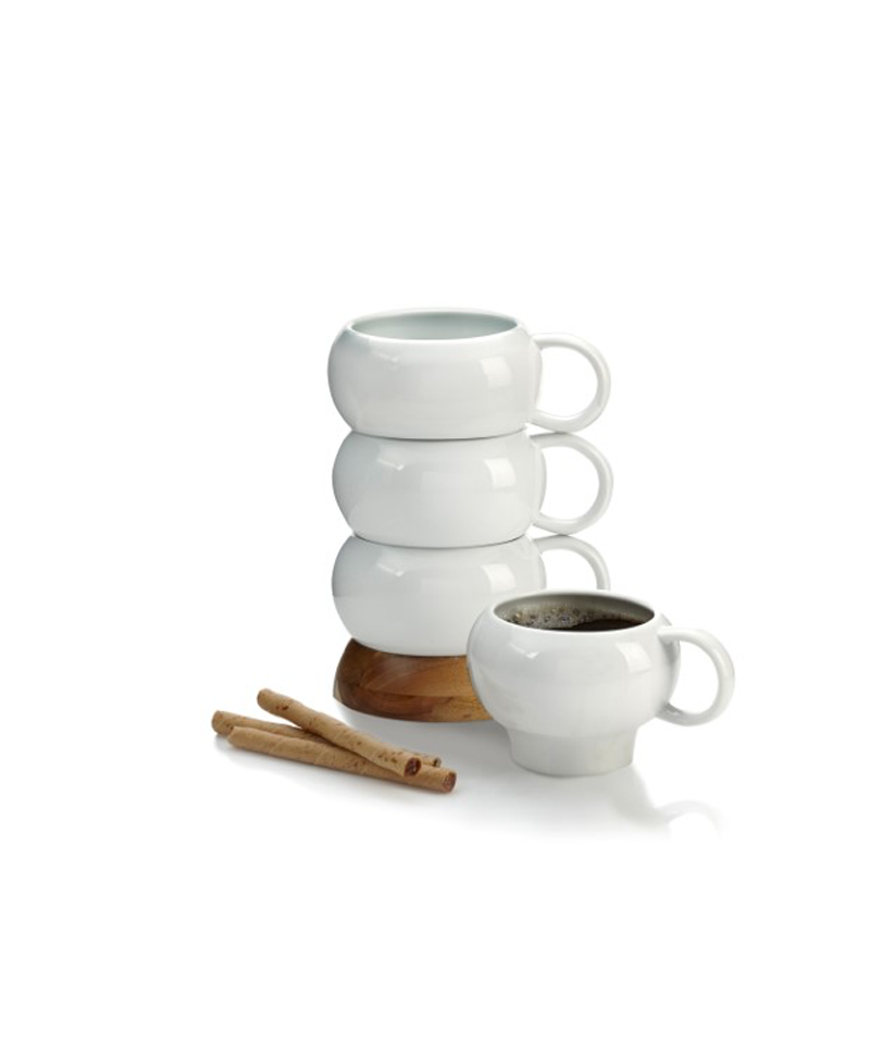 Nambé + Nambe Bulbo Stack Set of 4 Mugs