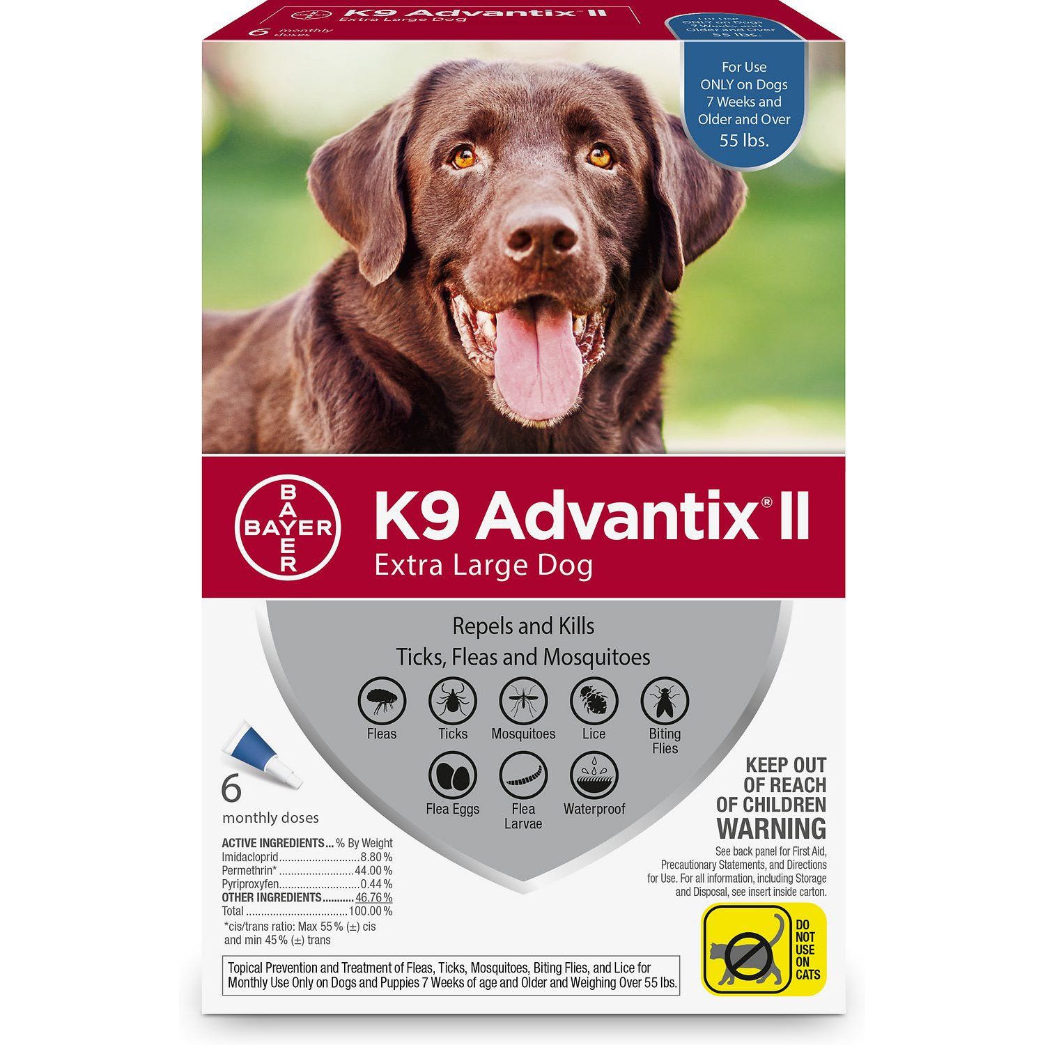 K9 Advantix + II Flea, Tick & Mosquito Prevention (2-Pack)