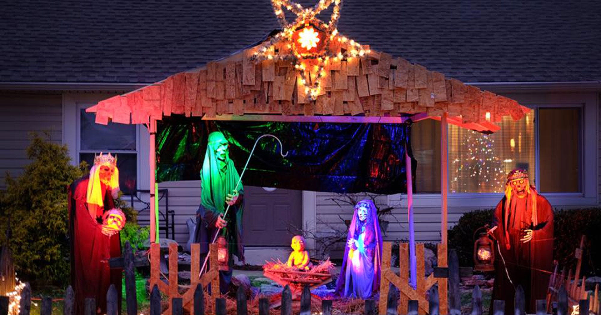 Zombie Nativity Scene Christmas Decorations