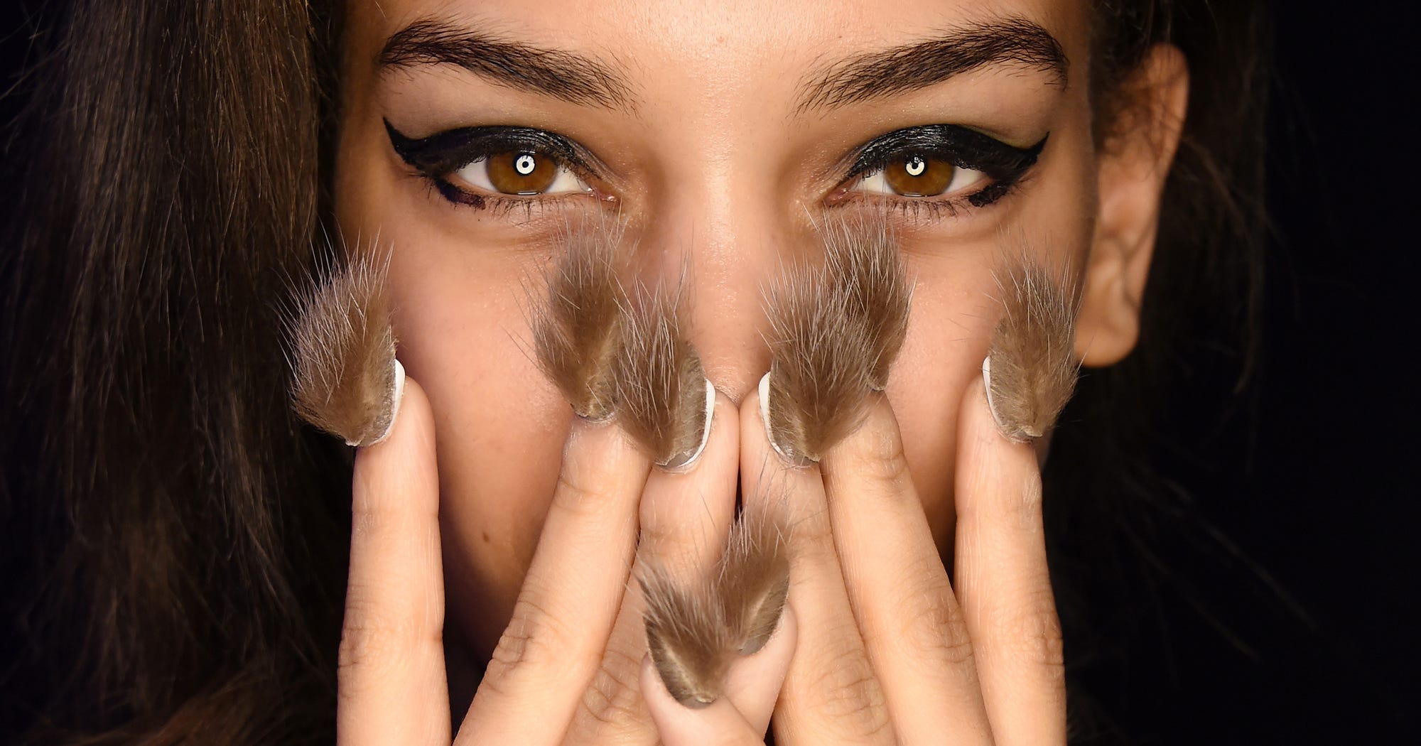 Furry Nails At New York Fashion Week
